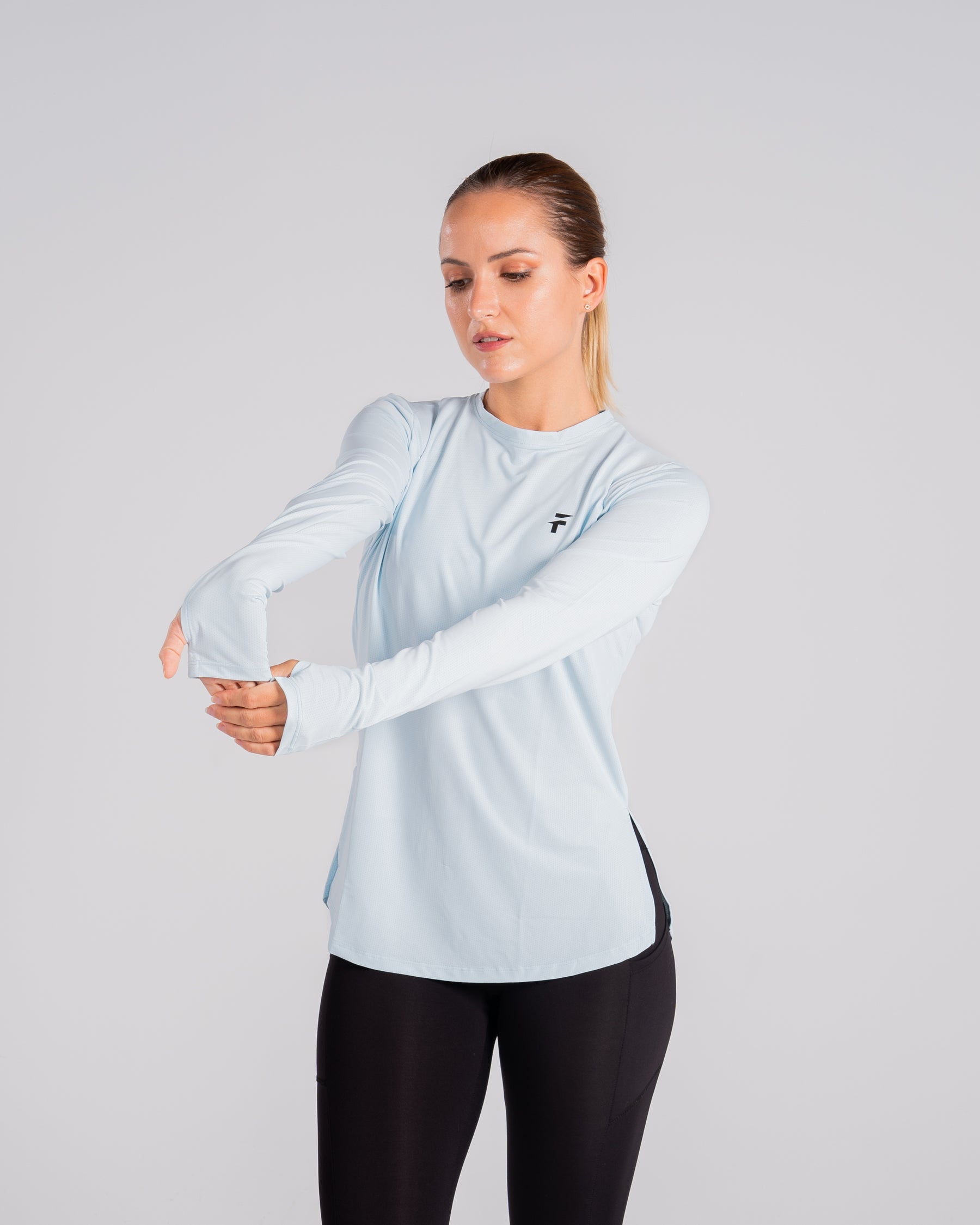 Essential Extended Long Sleeve Top - Frost Blue