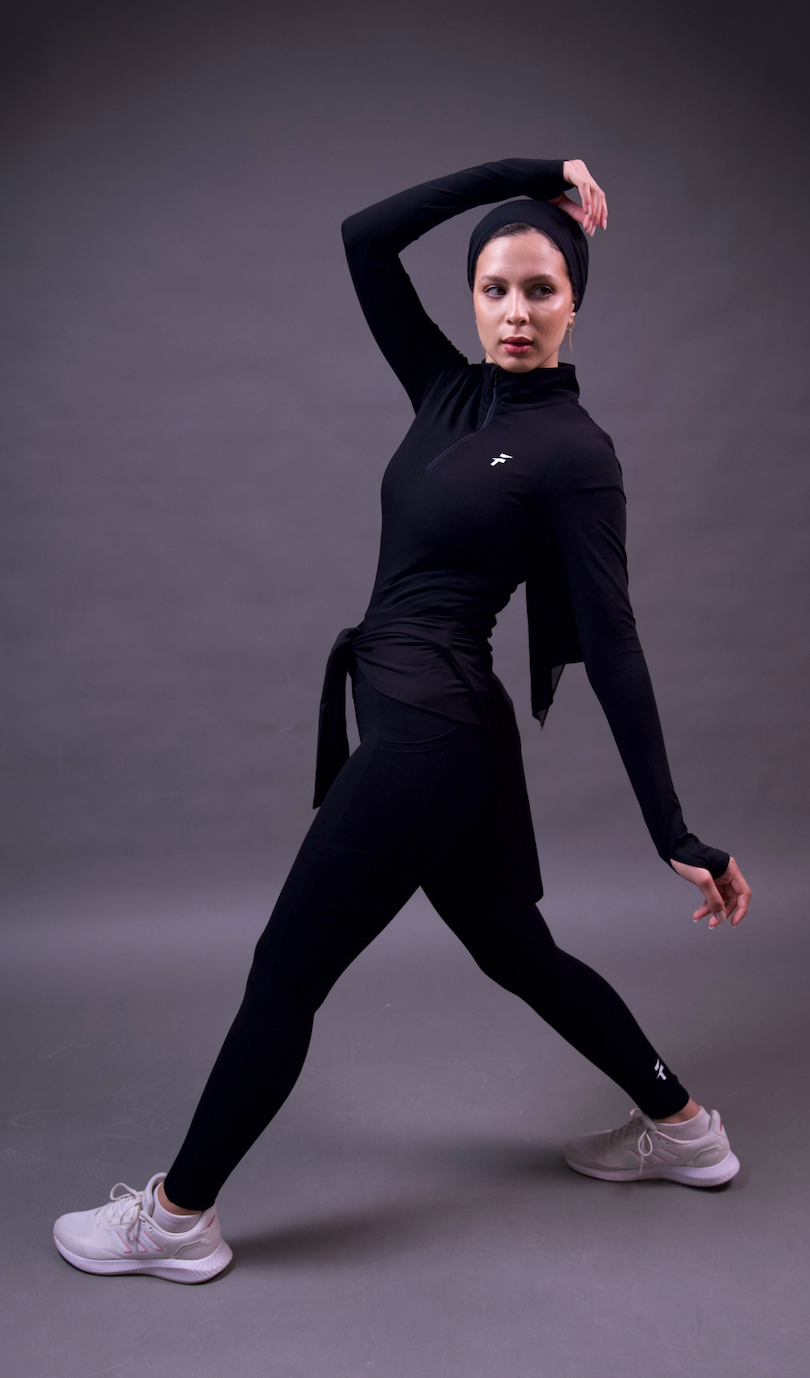 ULTRA SOFT ESSENTIAL ZIPPER BODY FIT TOP - Black – FIT TRIBE