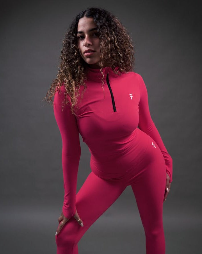 ULTRA SOFT ESSENTIAL ZIPPER BODY FIT TOP - Hot Pink – FIT TRIBE